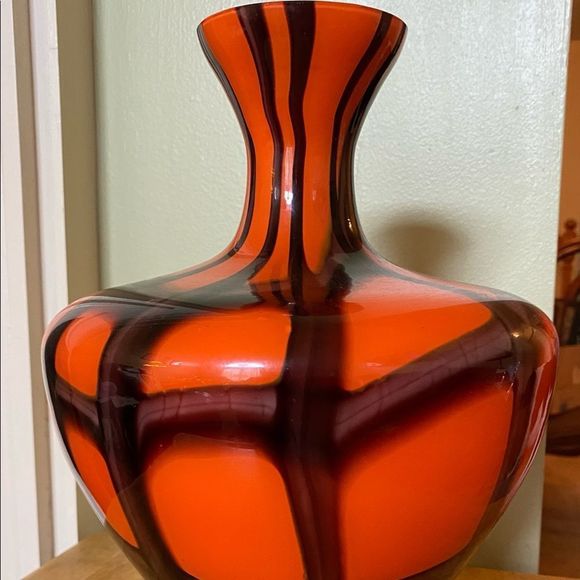 Vintage | Accents | Vintage Large Czechoslovakia Glass Vase | Poshmark